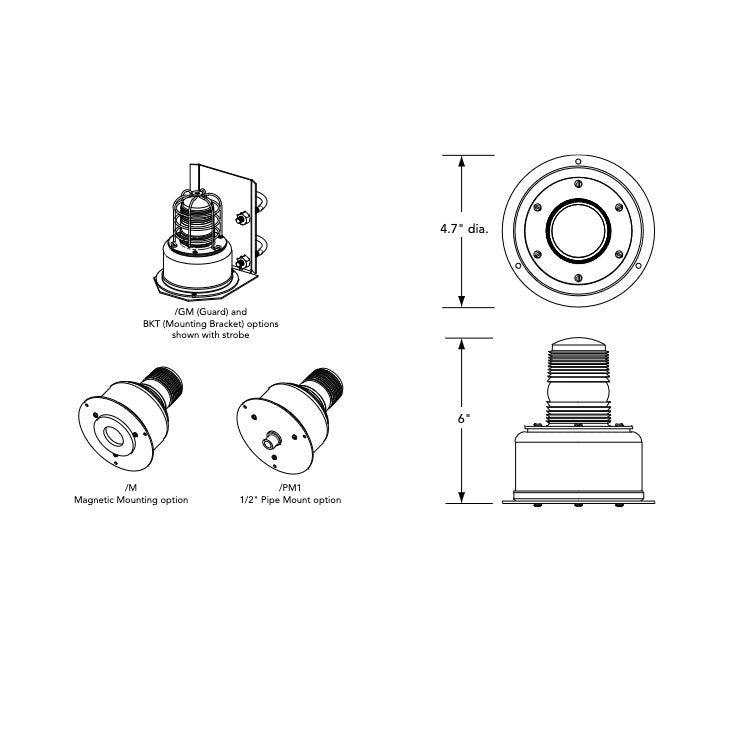 700 Mini Industrial Strobe Beacon – TOMAR Industrial